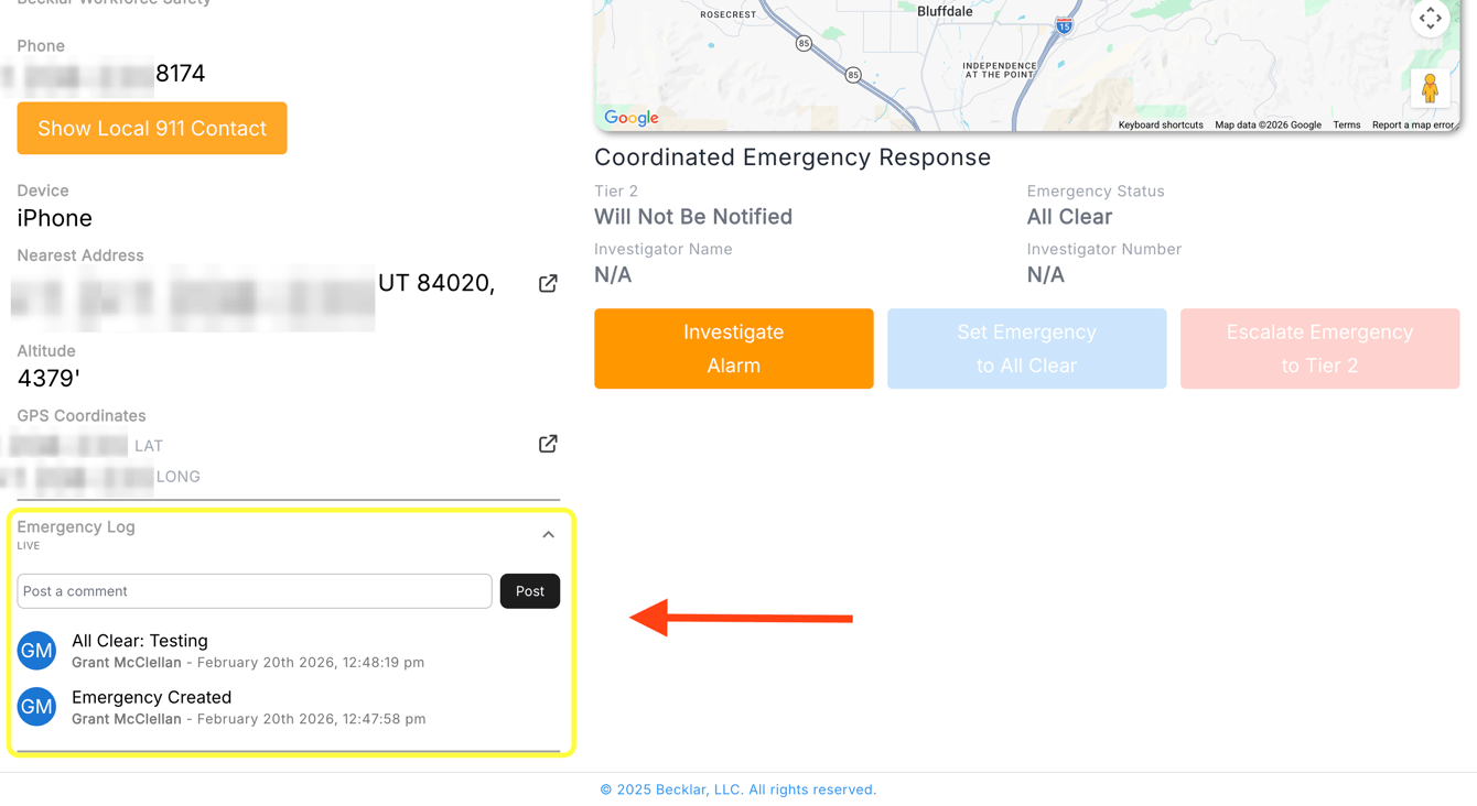 How Do I Use the Emergency Page On the Safety Portal?