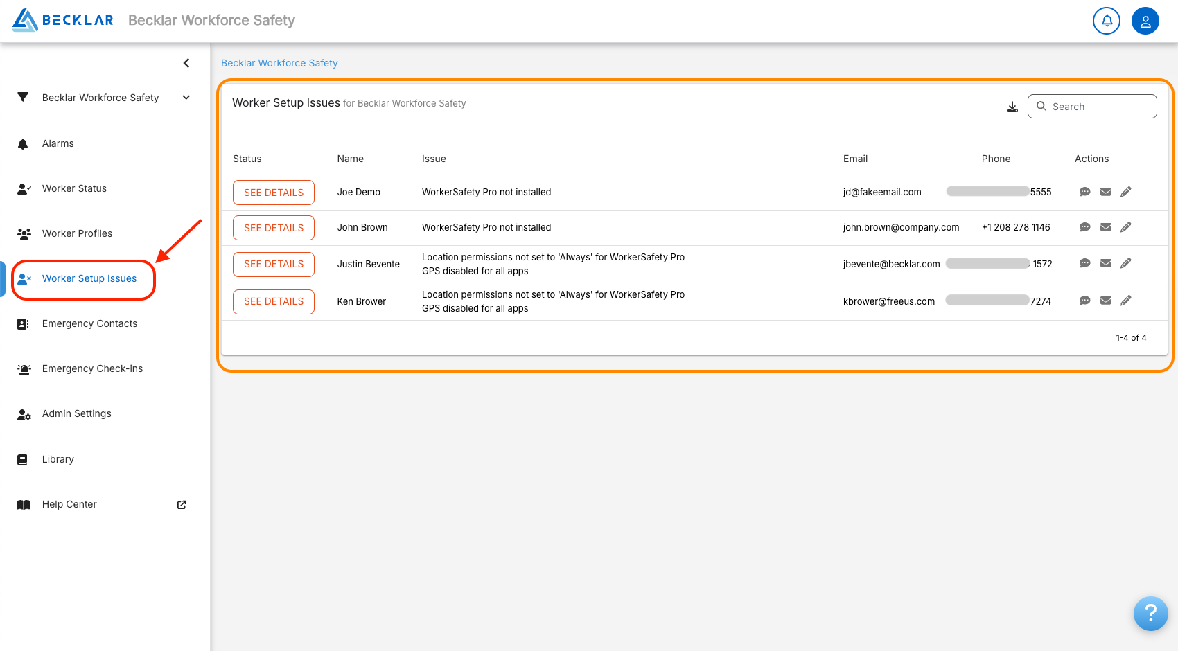 How do I Identify Workers With WorkerSafety Pro Setup Issues?